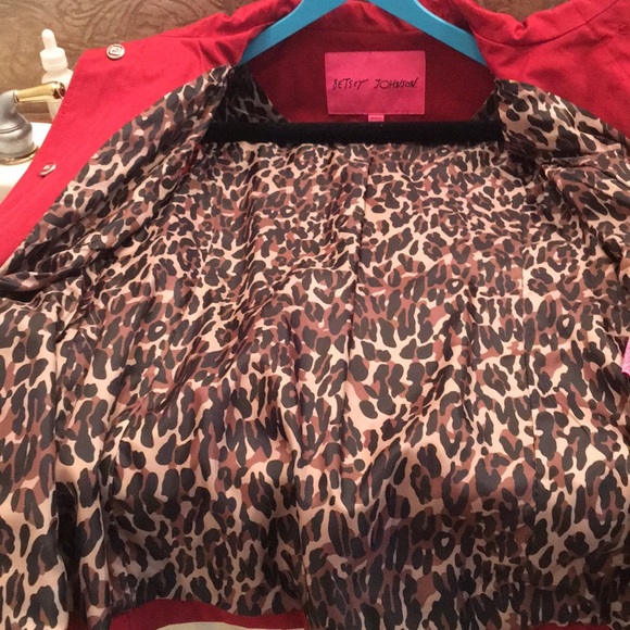 Betsey Johnson | Jackets & Coats | Betsey Johnson Red Caplet | Poshmark